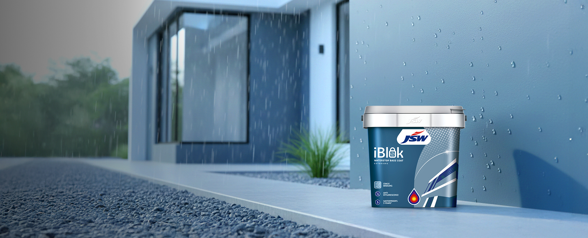 iBlok WaterStop Base Coat For Exterior Walls | JSW Paints